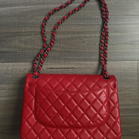 CHANEL | Bags | Chanel Classic Double Flap In Lambskin Red | Poshmark